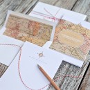 Printable Vintage Map Stationery