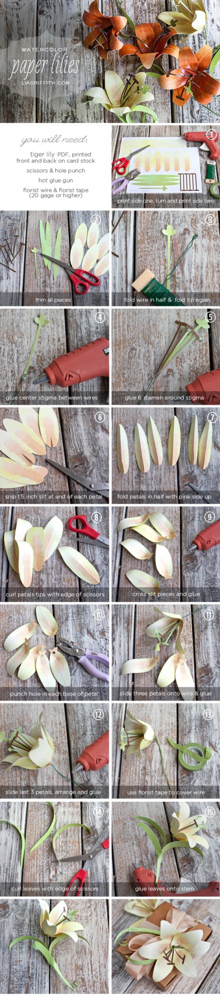 DIY Paper Tiger Lily