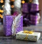 Printable Plum & Gold Gift Wrap