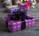 Printable Plum & Gold Gift Wrap