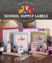 Personalized school supply labels