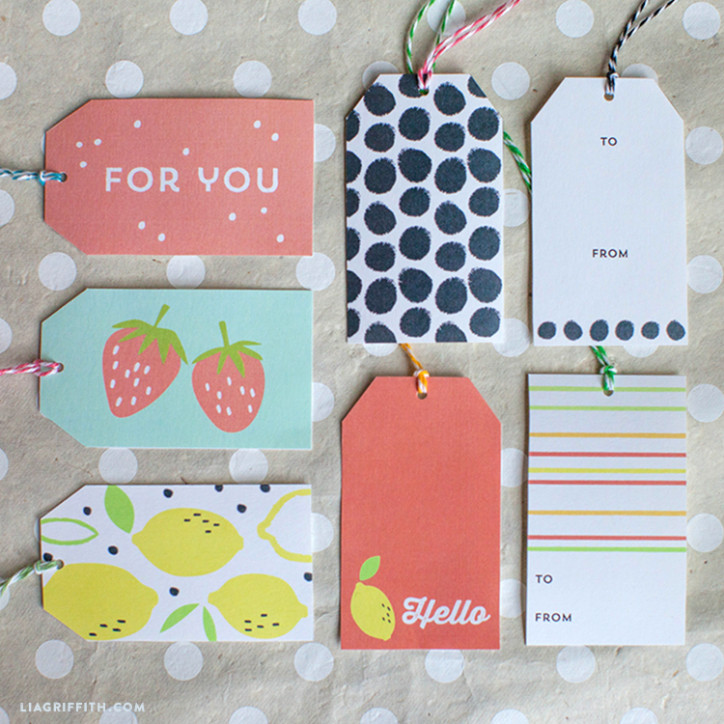 Printable Summer Fruit Gift Tags - Lia Griffith