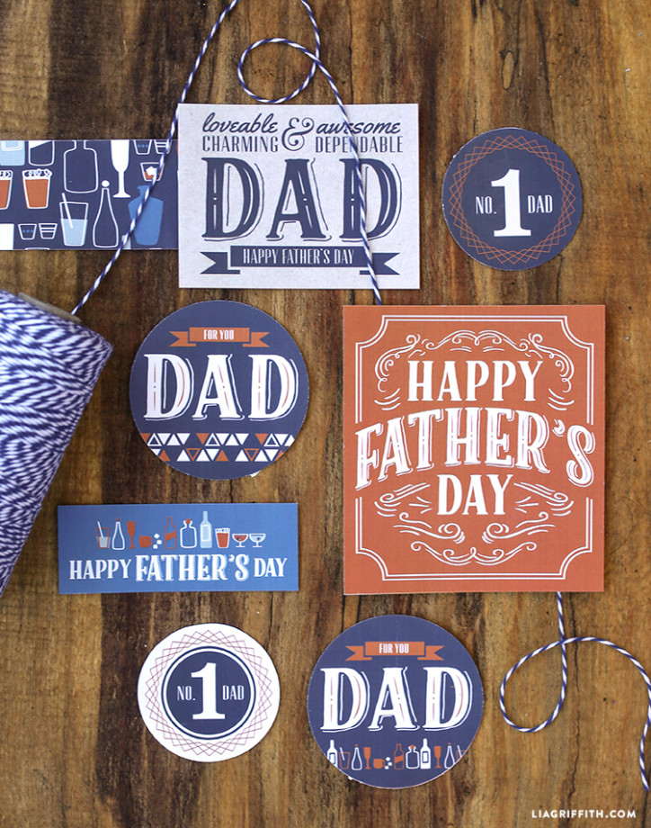 Printable Father's Day Gift Labels - Lia Griffith