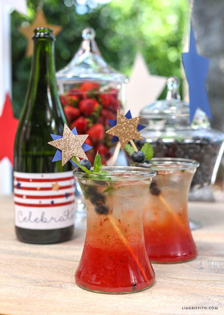 Summer Champagne Cocktail Recipe - Lia Griffith