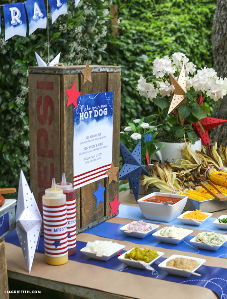 Hot Dog Bar for 4th of July - Lia Griffith