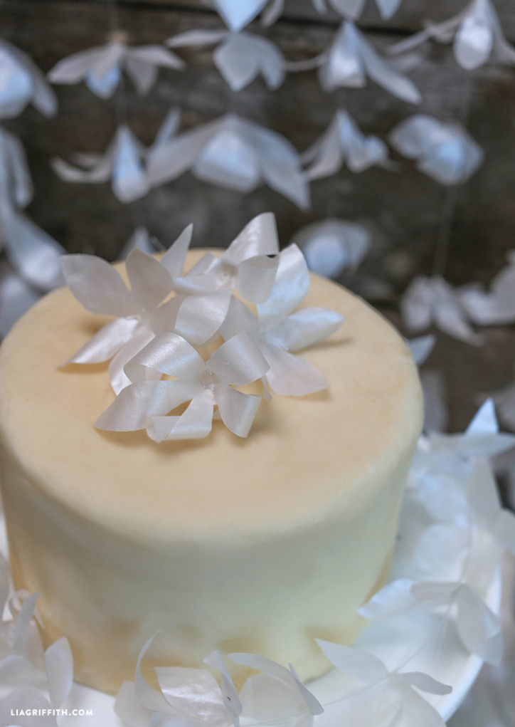 White Vellum Paper Flower Garland - Lia Griffith