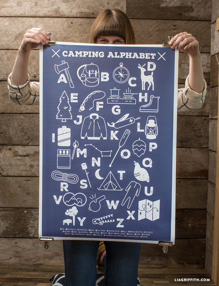Camping Alphabet Poster - Lia Griffith
