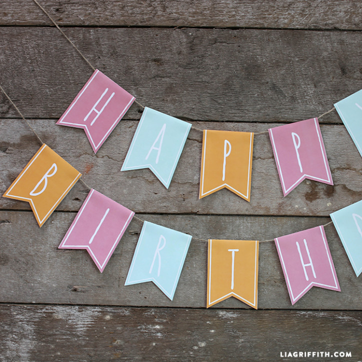 Paper Happy Birthday Banner - Lia Griffith