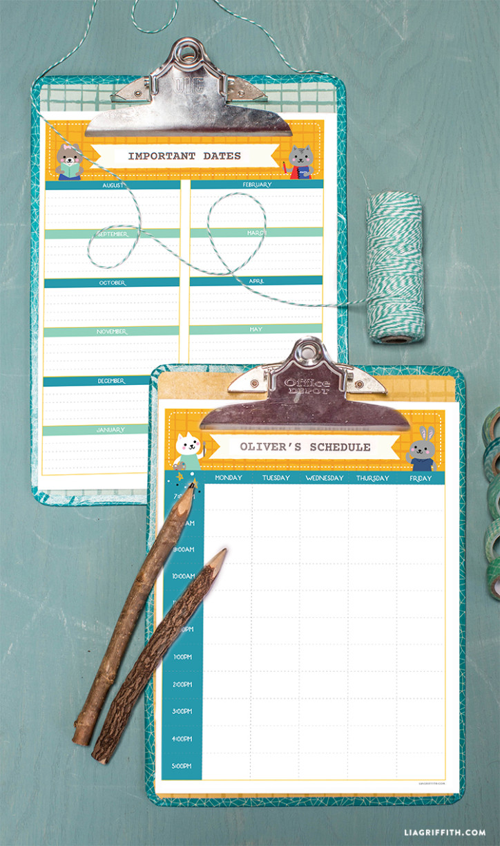Printable Back-to-School Calendar - Lia Griffith