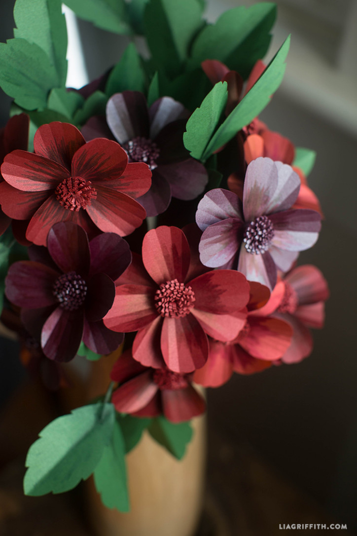 Frosted Paper Cosmos Flowers - Lia Griffith