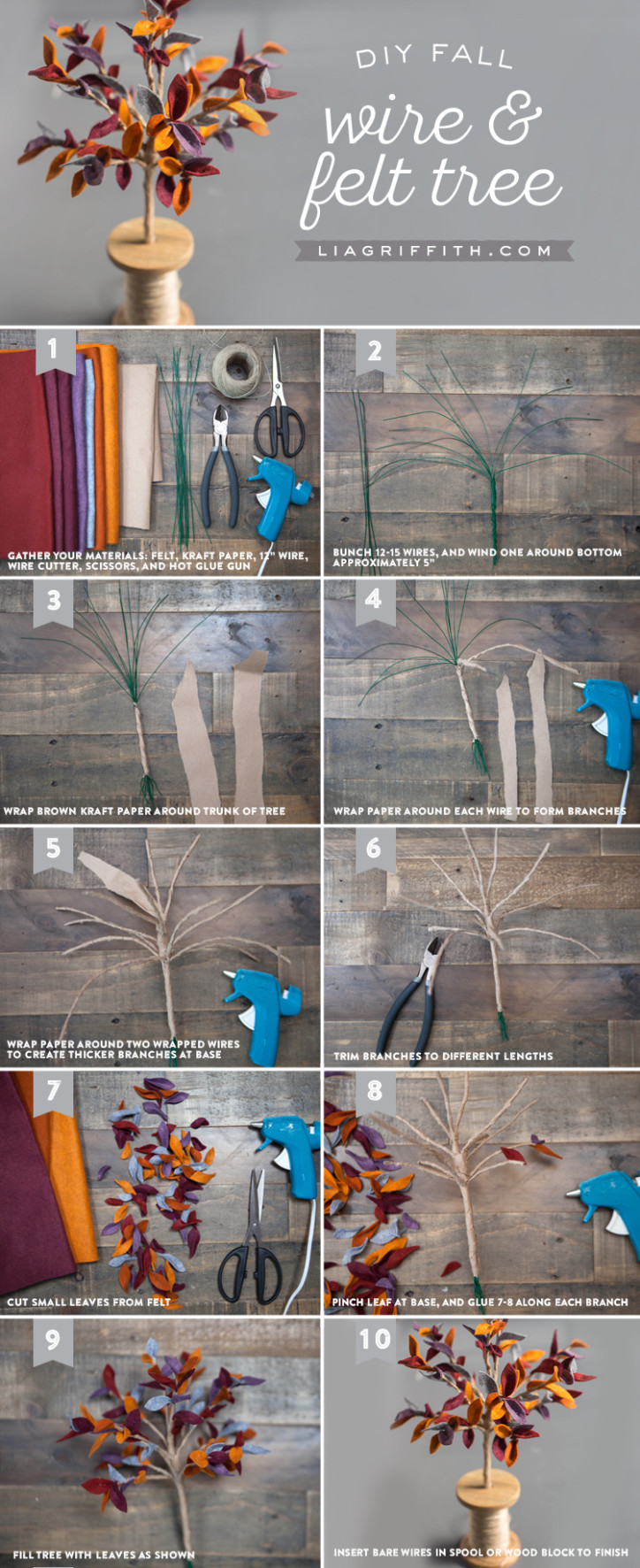 DIY Felt Tree For Fall Decor - Lia Griffith