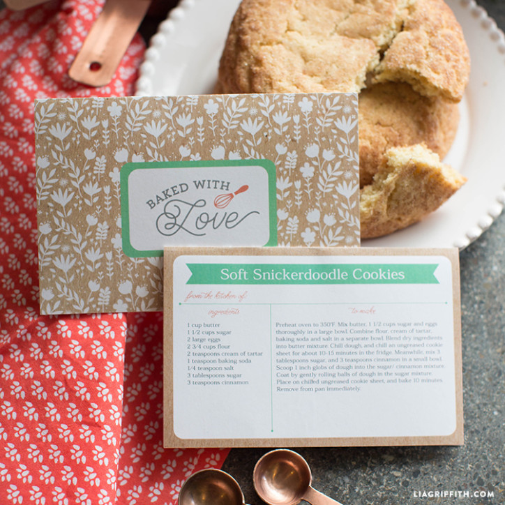 Printable Baking Recipe Cards - Lia Griffith