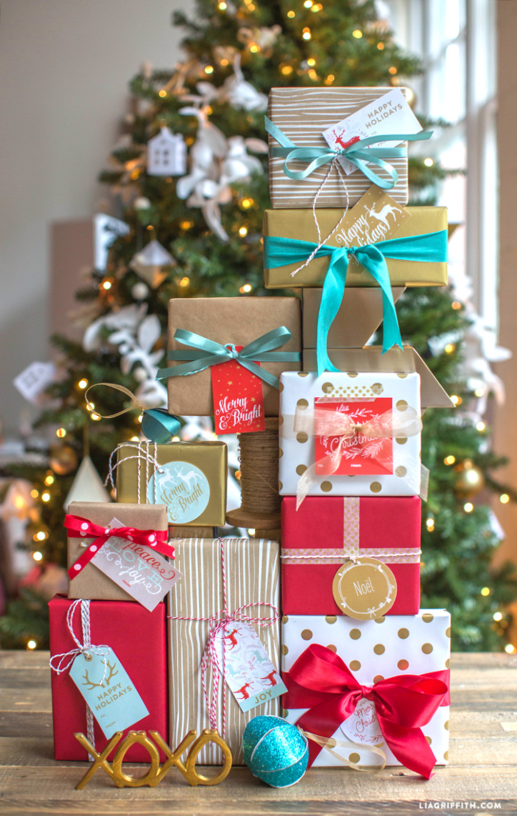 Printable Holiday Gift Labels - Lia Griffith