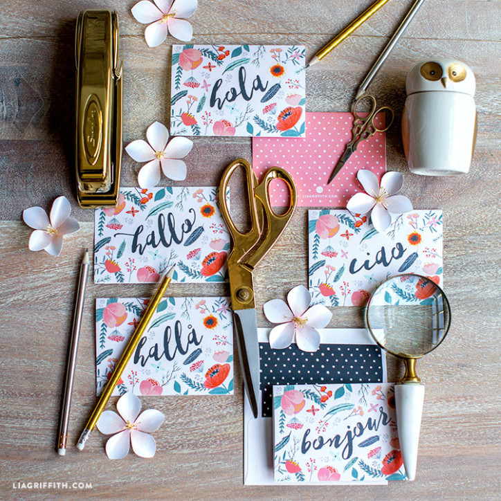 Printable International Greeting Cards - Lia Griffith