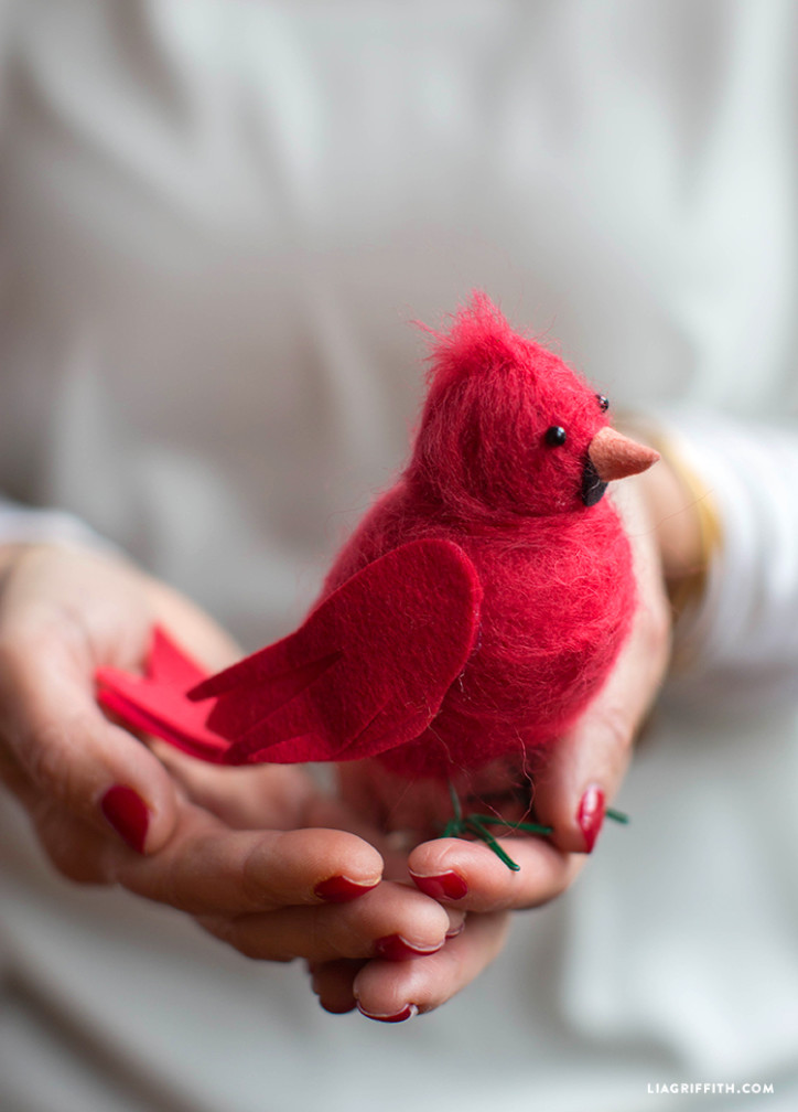 How to Make a Needle-Felted Cardinal Bird - Lia Griffith