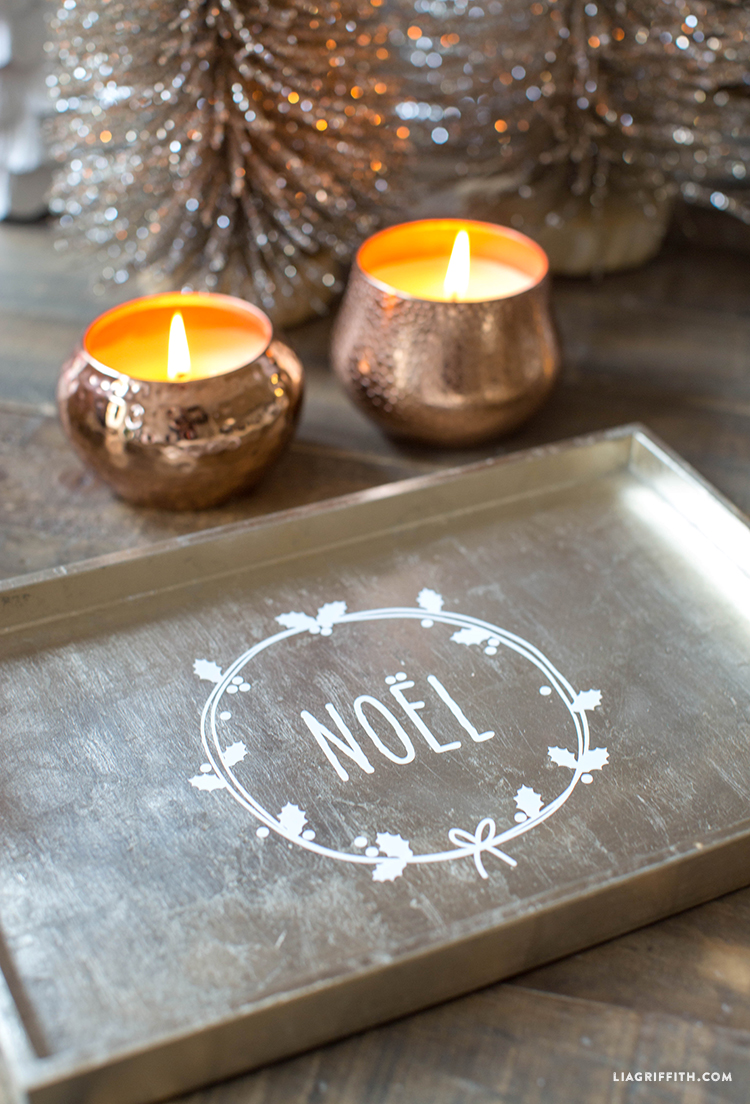 Holiday Vinyl Tray Decoration - Lia Griffith