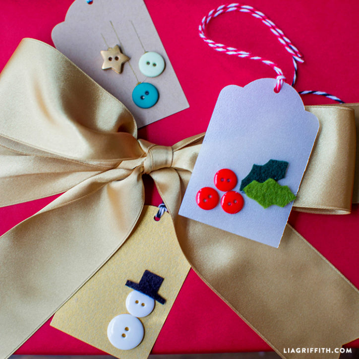Button Gift Tags for a Fun Kids Craft - Lia Griffith