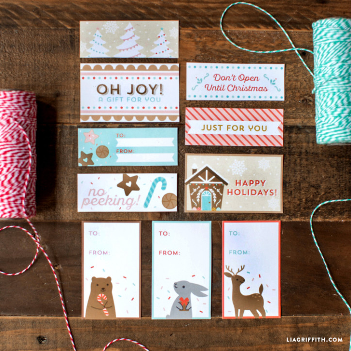 Printable Gingerbread House Gift Labels - Lia Griffith