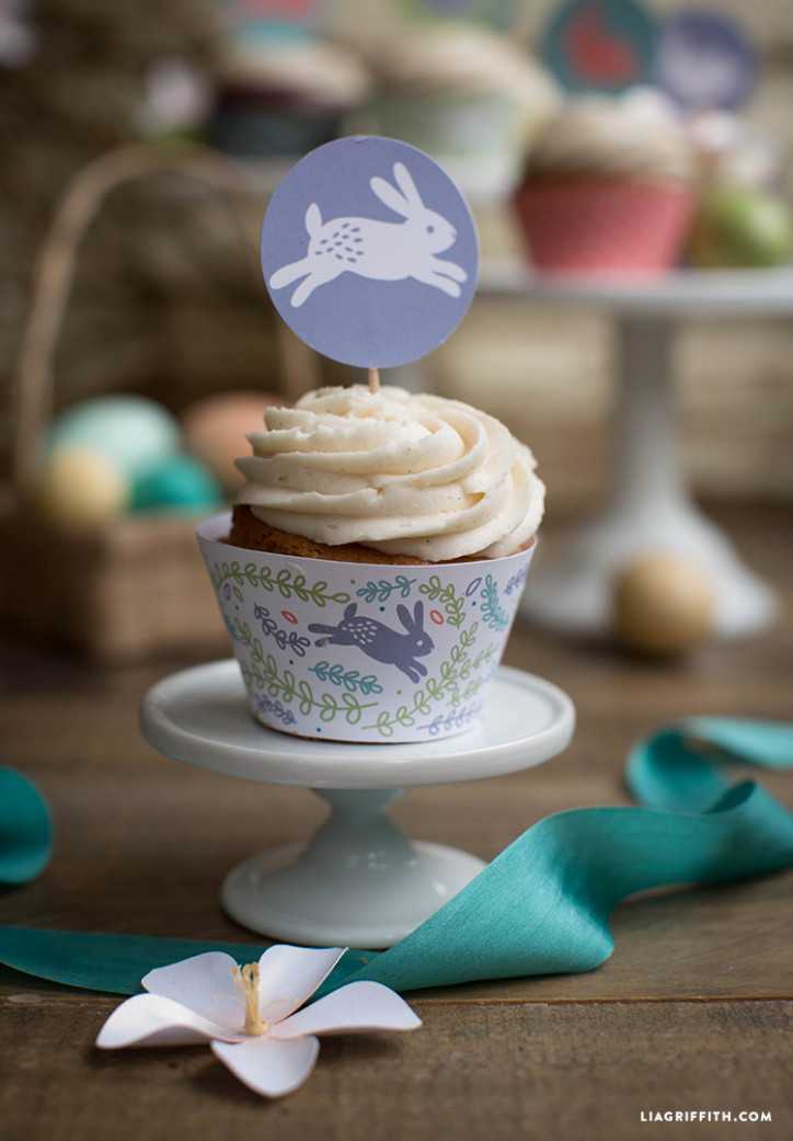 Printables to Decorate Your Easter Cupcakes - Lia Griffith