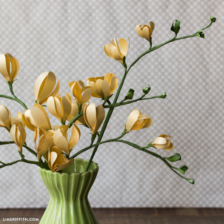 Frosted Paper Freesias - Lia Griffith