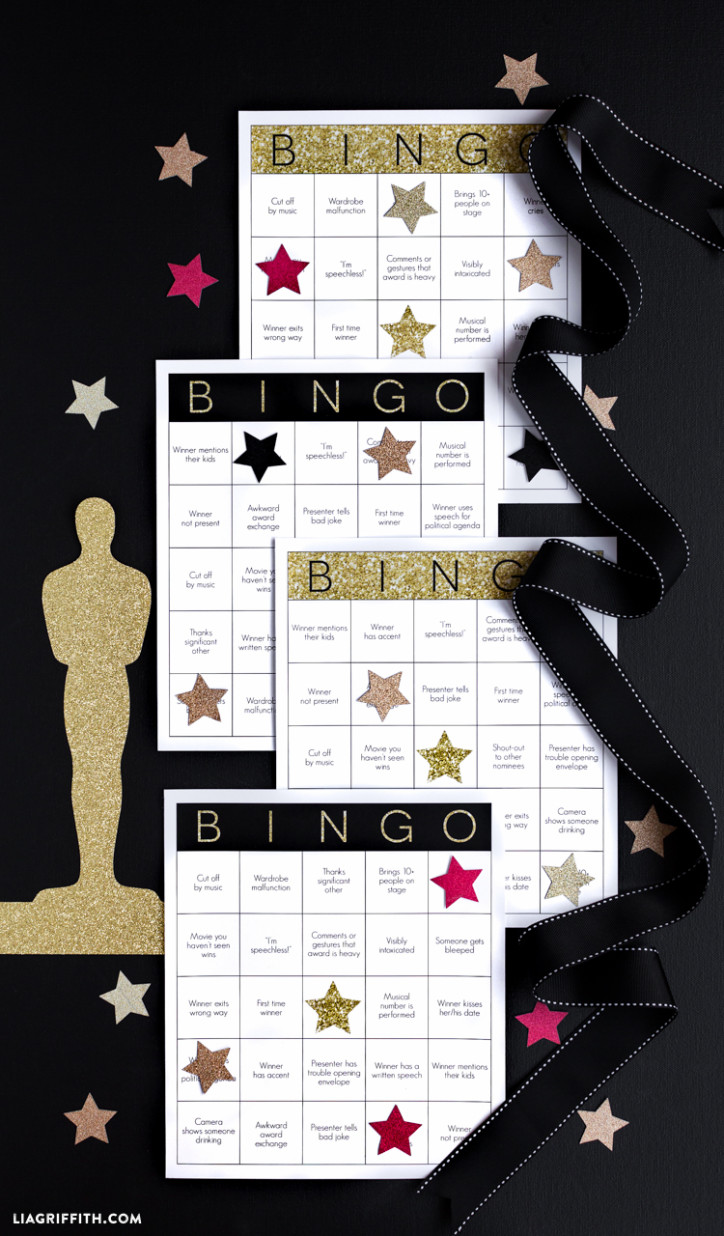 Printable Oscar Bingo Cards - Lia Griffith