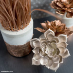 Copper Succulents in DIY Concrete Planters - Lia Griffith