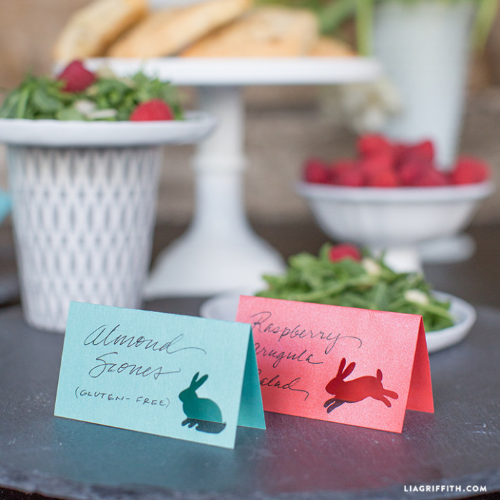 Papercut Food Tags for Your Easter Brunch - Lia Griffith