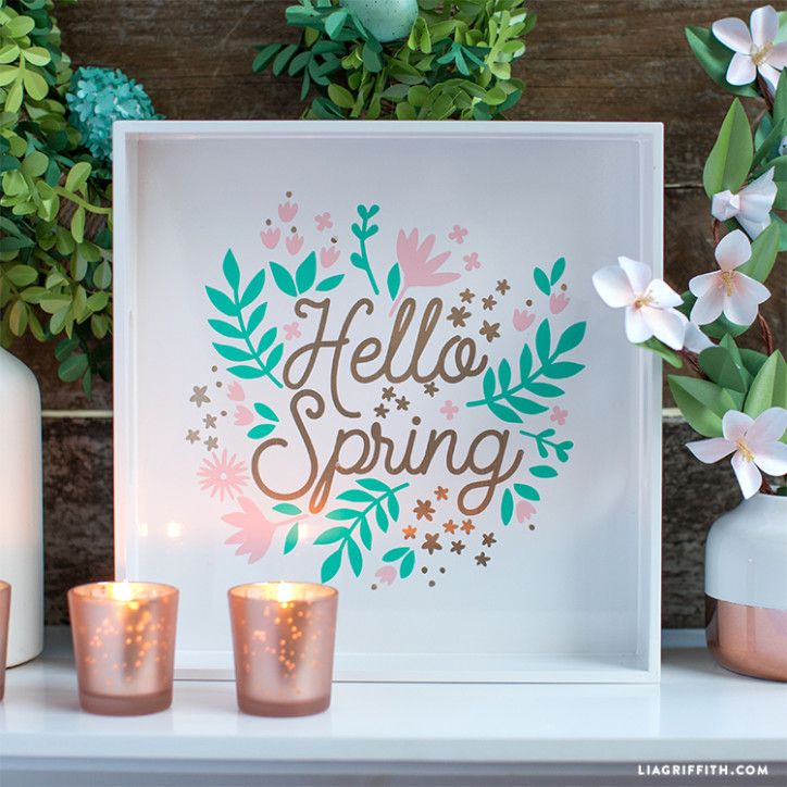 Seasonal DIY Home Decor: Hello Spring Tray - Lia Griffith