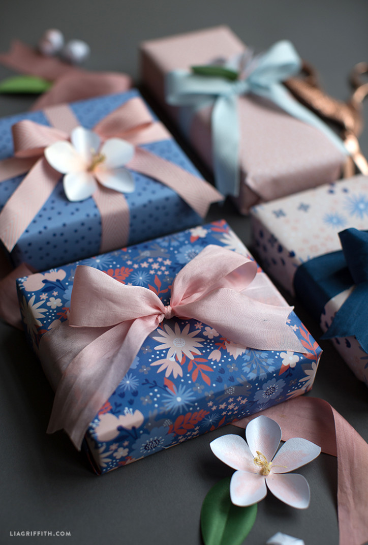 Floral Spring Gift Wrap - Lia Griffith