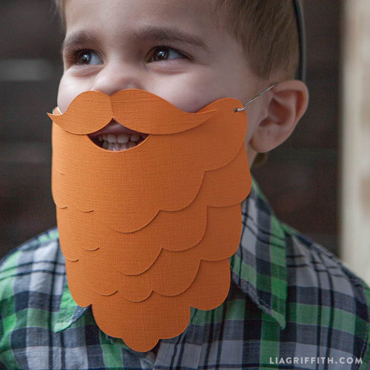 Leprechaun Paper Beard for St. Patrick's Day - Lia Griffith