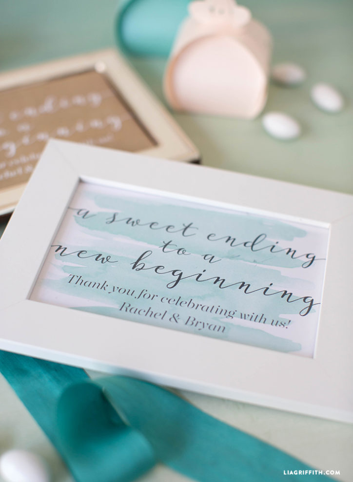 Printable Wedding Table Signs - Lia Griffith