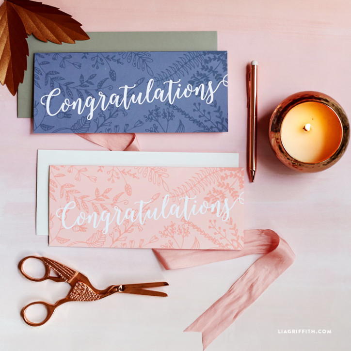 Elegant Money Holder Congratulations Card - Lia Griffith