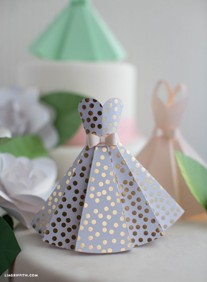 Paper Dress DIY Wedding Decorations - Lia Griffith