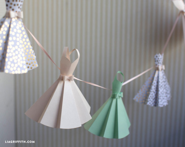 Paper Dress DIY Wedding Decorations - Lia Griffith