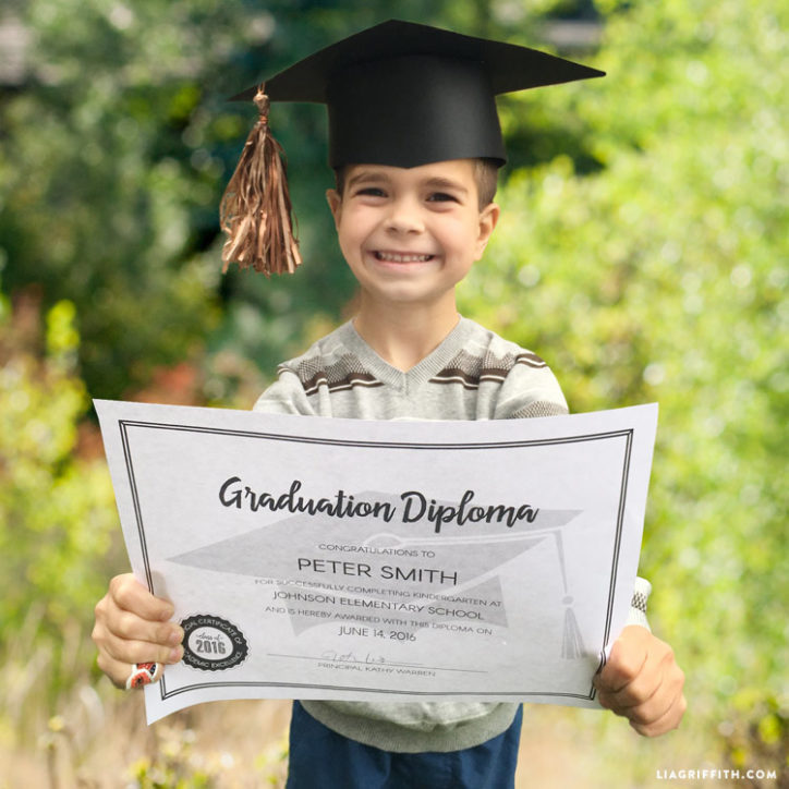 Printable Graduation Diploma - Lia Griffith