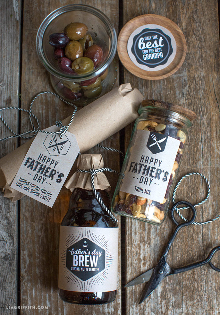 Father's Day Food Gift Labels - Lia Griffith