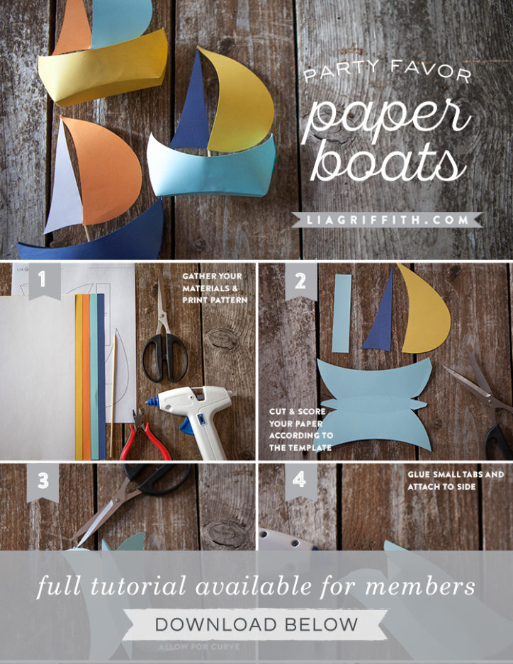 DIY Paper Boat - Lia Griffith