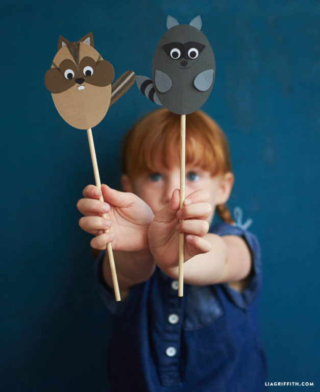 Woodland Animal Stick Puppets - Lia Griffith
