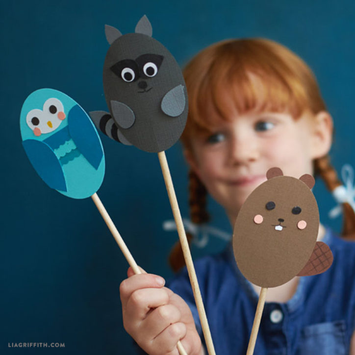 Woodland Animal Stick Puppets - Lia Griffith