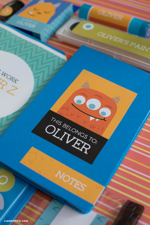 Monster Themed Back to School Labels - Lia Griffith