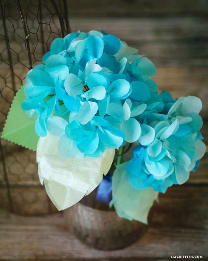 Tissue Paper Hydrangeas - Lia Griffith