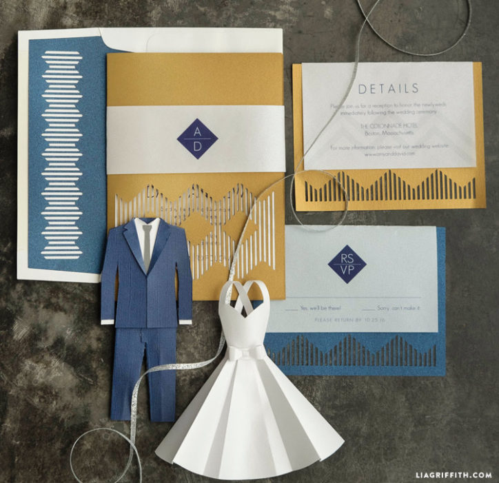 Modern Wedding Invitation Suite - Lia Griffith