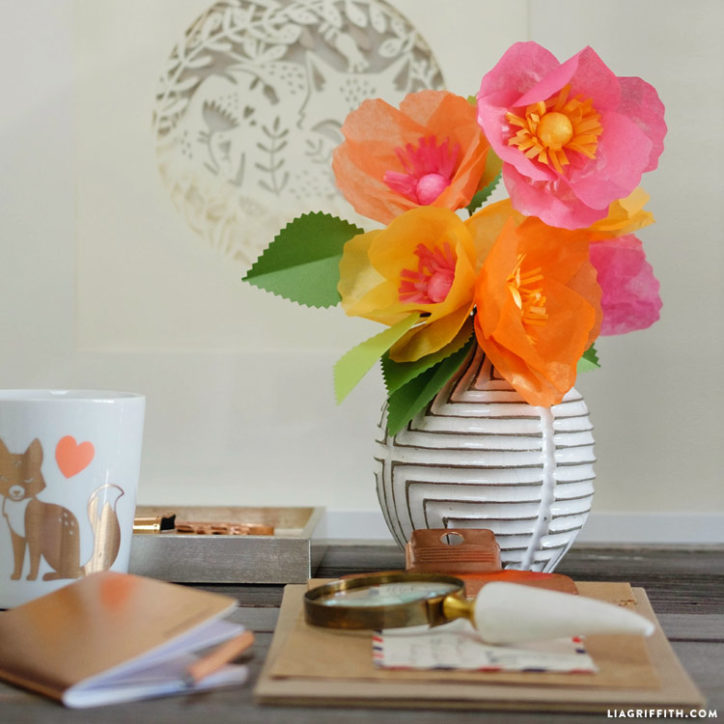 Tissue Paper Poppy Kit from Lia Griffith. Make Today!