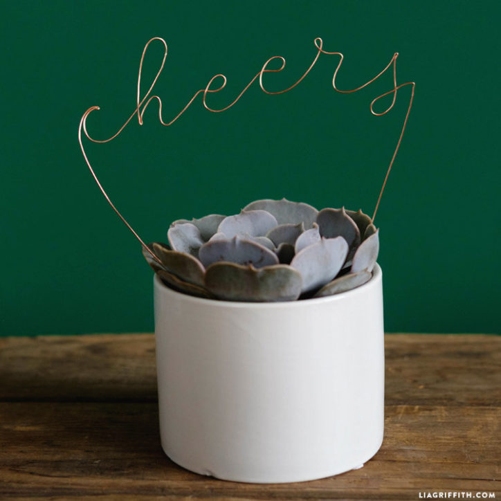 Copper Wire Lettering - Lia Griffith