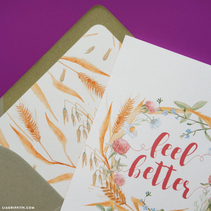 "Feel Better" Get Well Soon Card - Lia Griffith