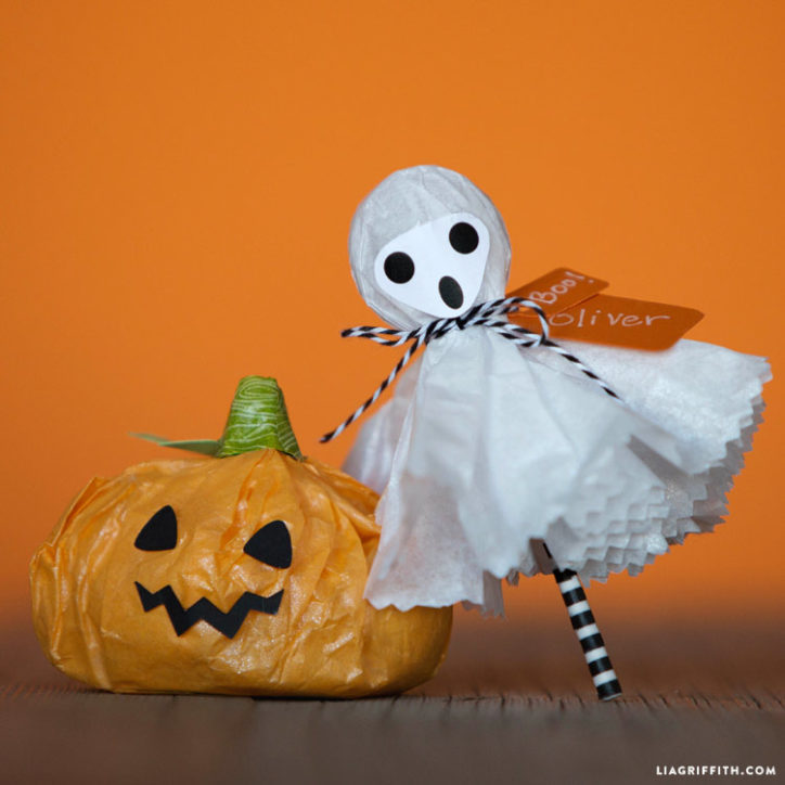 Tissue Paper Halloween Treat Pals - Lia Griffith