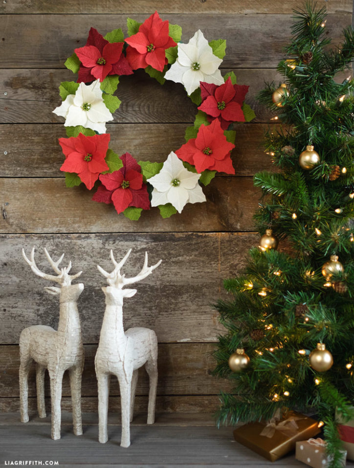 Paper Poinsettia Wreath DIY Video Tutorial