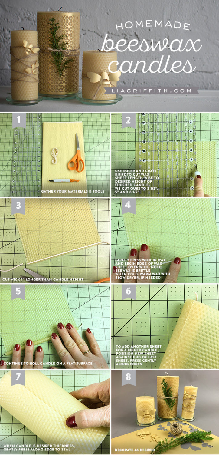 Homemade Beeswax Candles | Easy DIY Tutorials