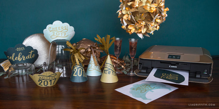 Printable New Year's Eve Hats (updated for 2021) - Lia Griffith