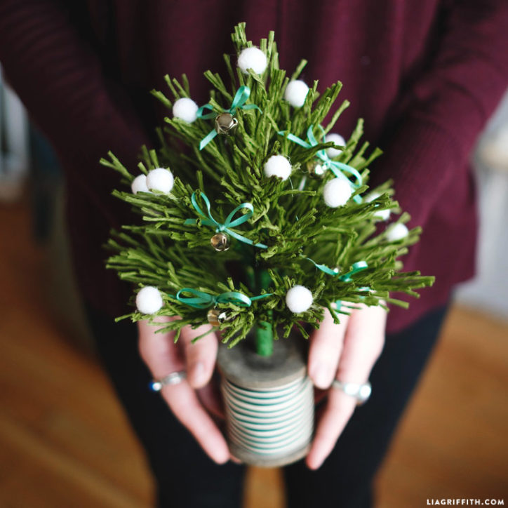 Mini Crepe Paper Pine Trees - Lia Griffith